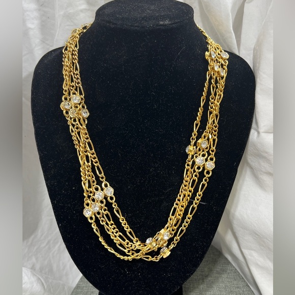 Fashion Jewelry | Jewelry | Mid Century Necklace With Cv Crystals Multi ...